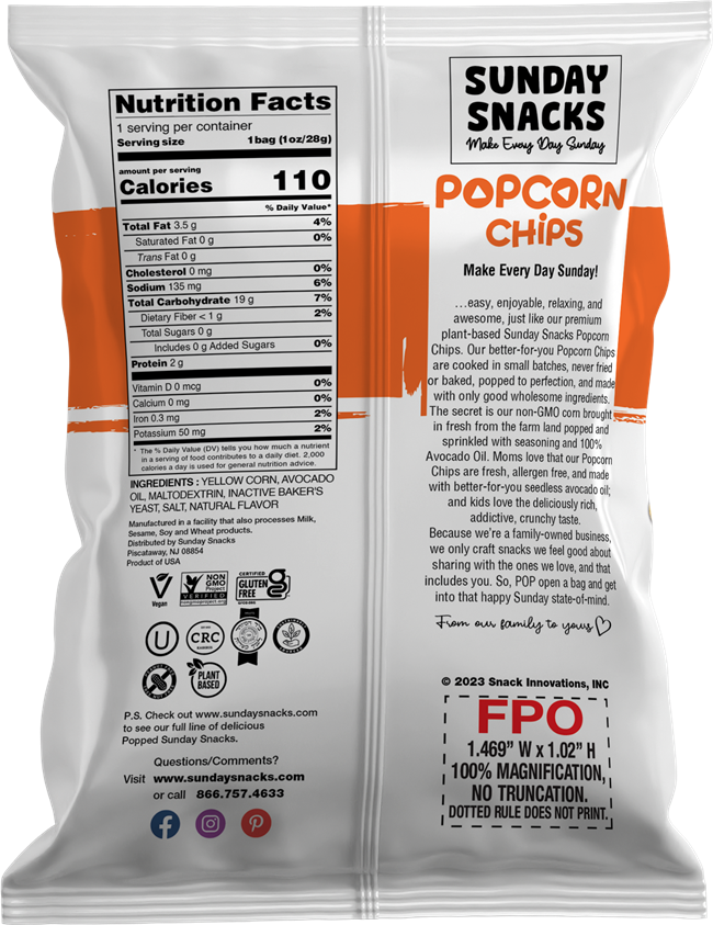 Popcorn Chips – Sunday Snacks