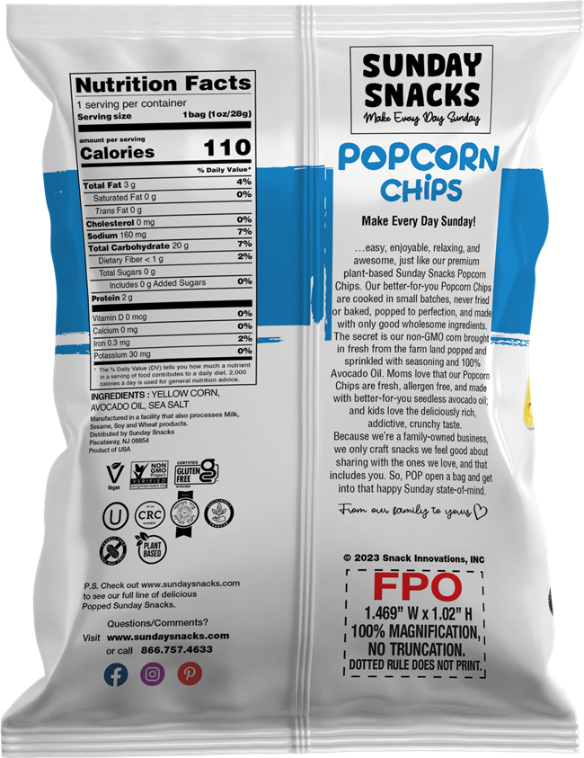 Popcorn Chips – Sunday Snacks