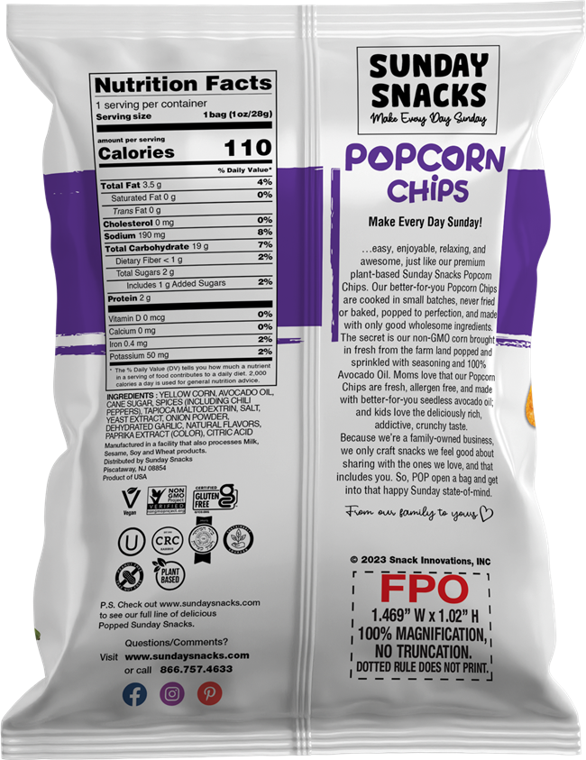 Popcorn Chips – Sunday Snacks